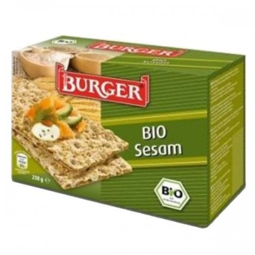 Pieczywo chrupkie żytnie razowe z sezamem BIO 250g - Burger - Pieczywo ...