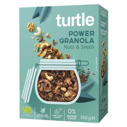 Granola orzechy - nasiona bezglutenowa BIO 350g - Turtle - Granola