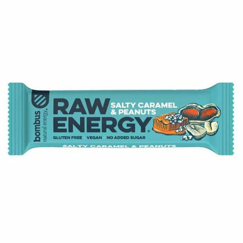 Baton RAW ENERGY słony karmel orzech ziemny bezglutenowy 50g - Bombus ...